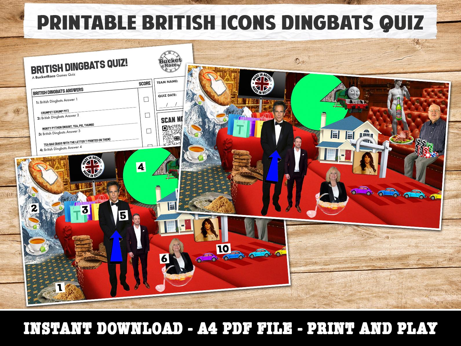 Printable British Dingbats Quiz - Etsy UK