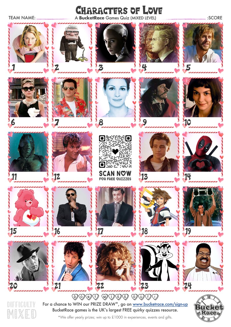 Printable Valentine's Picture Quiz Pack - Etsy