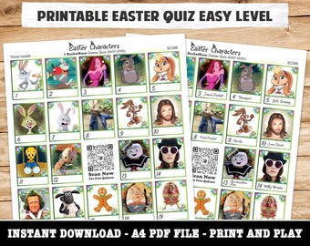 Printable Christmas Character Picture Quiz Easy Level - Etsy