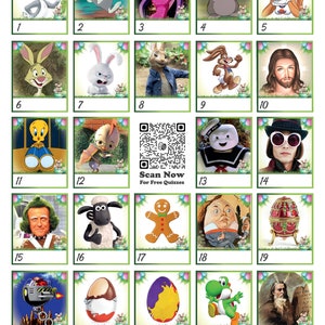 Printable Easter Character Picture Quiz Pack - Etsy