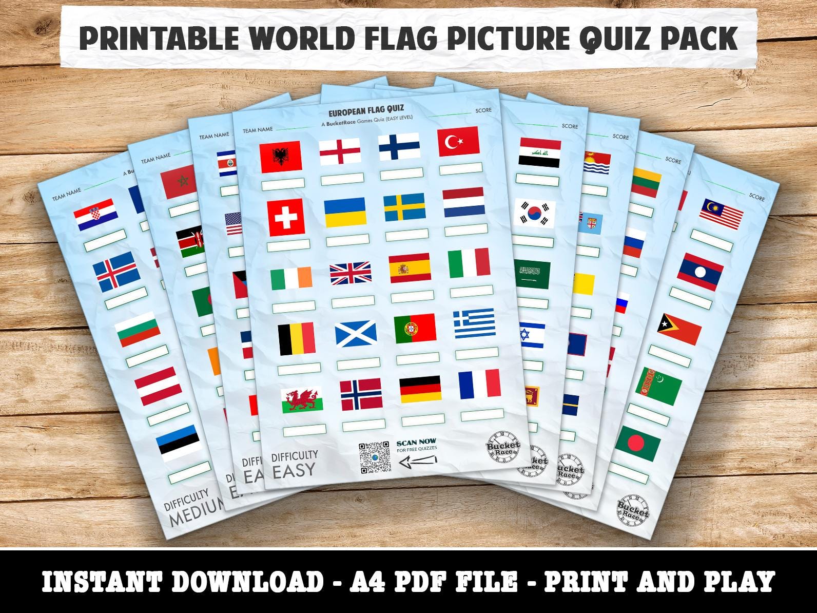 The Ultimate Printable World Flag Quiz Pack (12 Quizzes) - Etsy UK