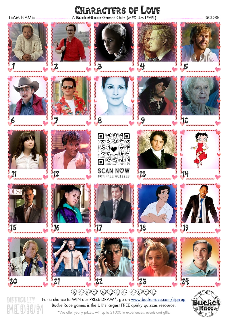 Printable Valentine's Picture Quiz Pack - Etsy