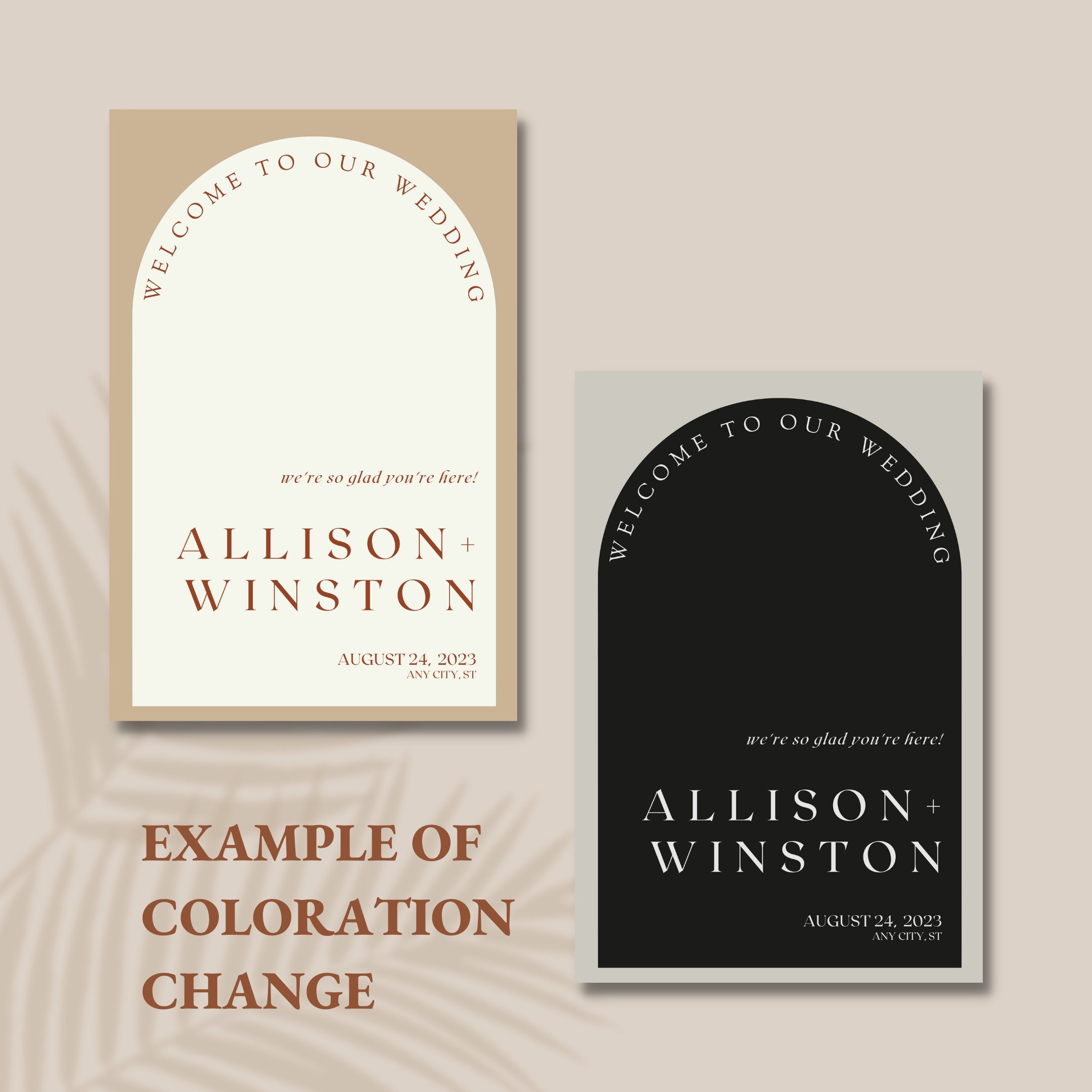 Minimalist Welcome Sign, Boho Welcome Sign, Neutral Wedding Welcome ...