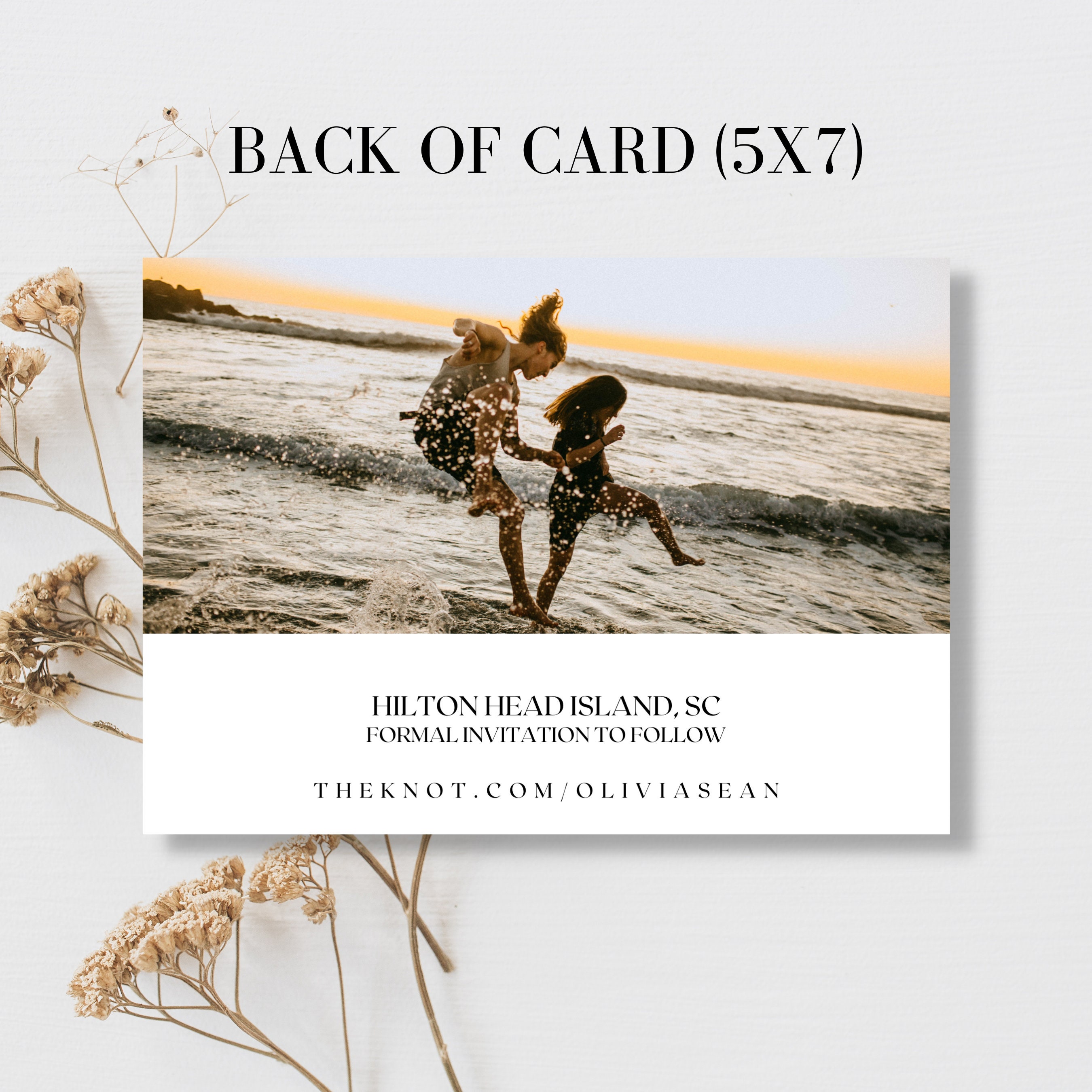 Photo Save the Date, Landscape Horizontal Save the Date, Minimalist ...
