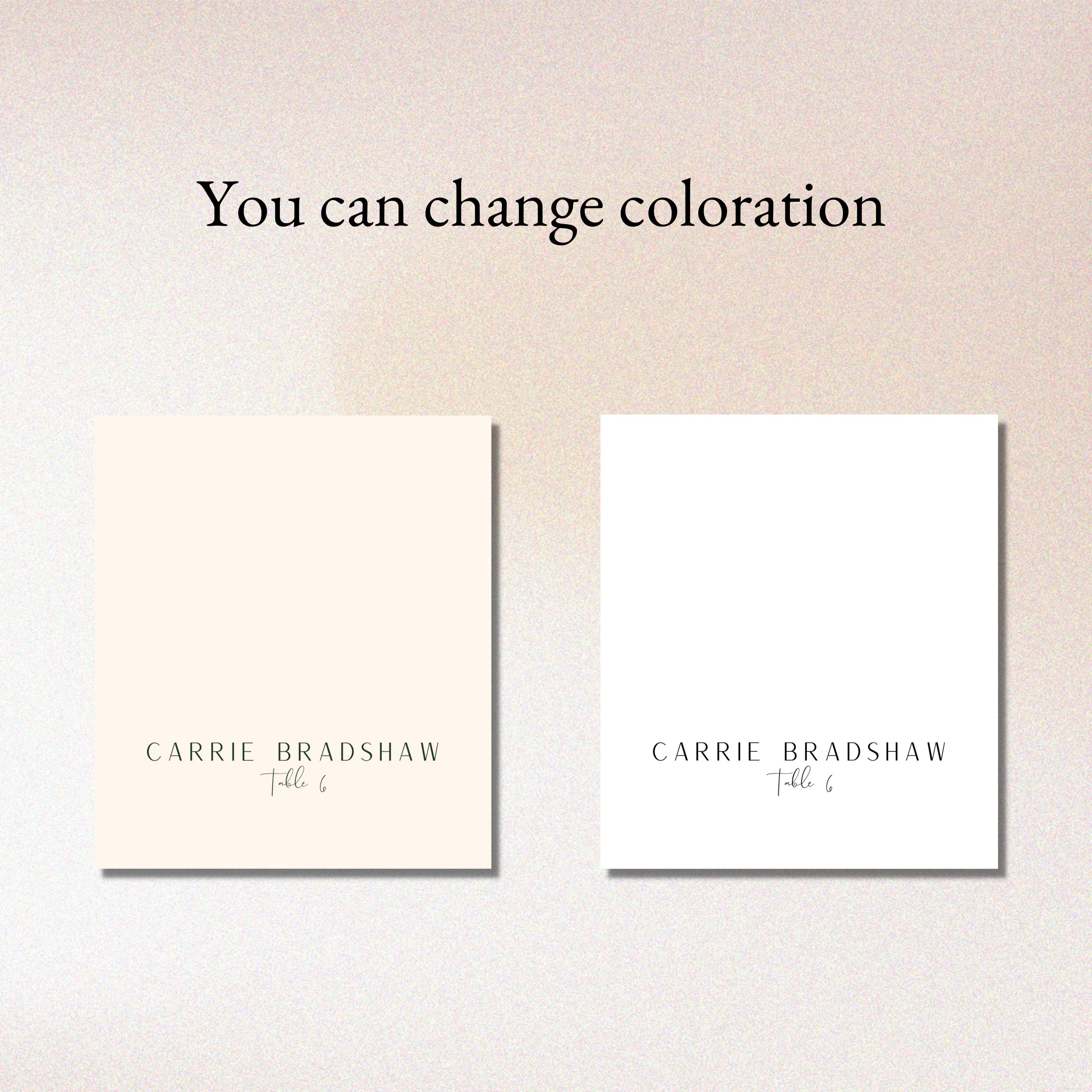 Minimalist Name Card Template Modern Wedding Place Cards - Etsy