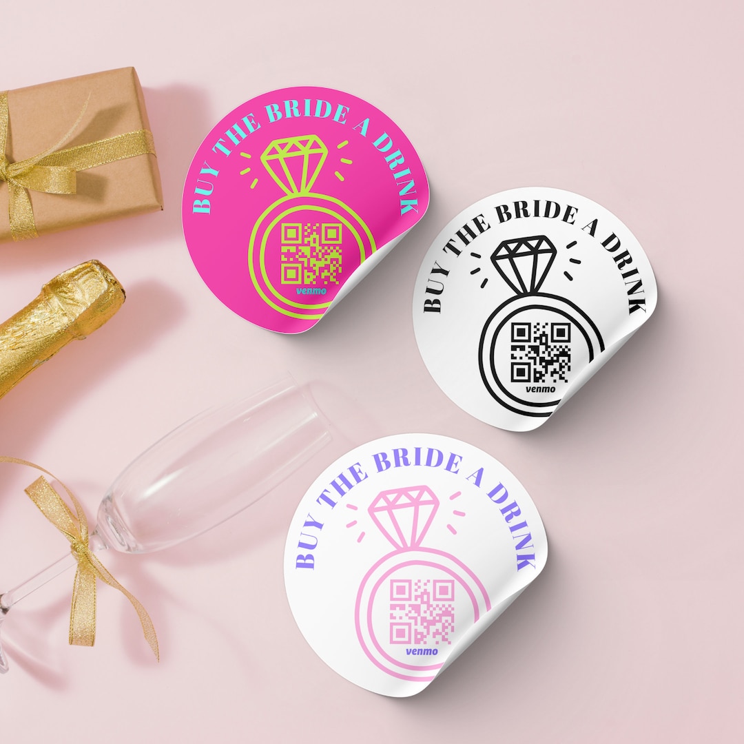 Buy the Bride a Drink Sticker, Venmo Sticker Bachelorette Party, Custom ...