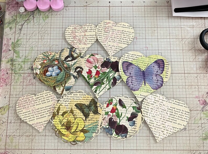 Vintage Book Page Die Cuts - Etsy