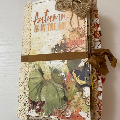 Autumn Junk Journal Handmade Vintage Junk Journal Fall - Etsy