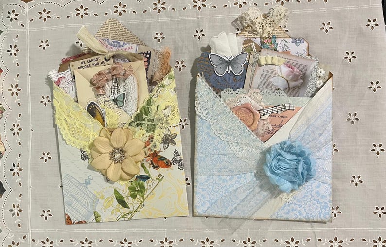 Shabby Loaded Envelopes - Etsy
