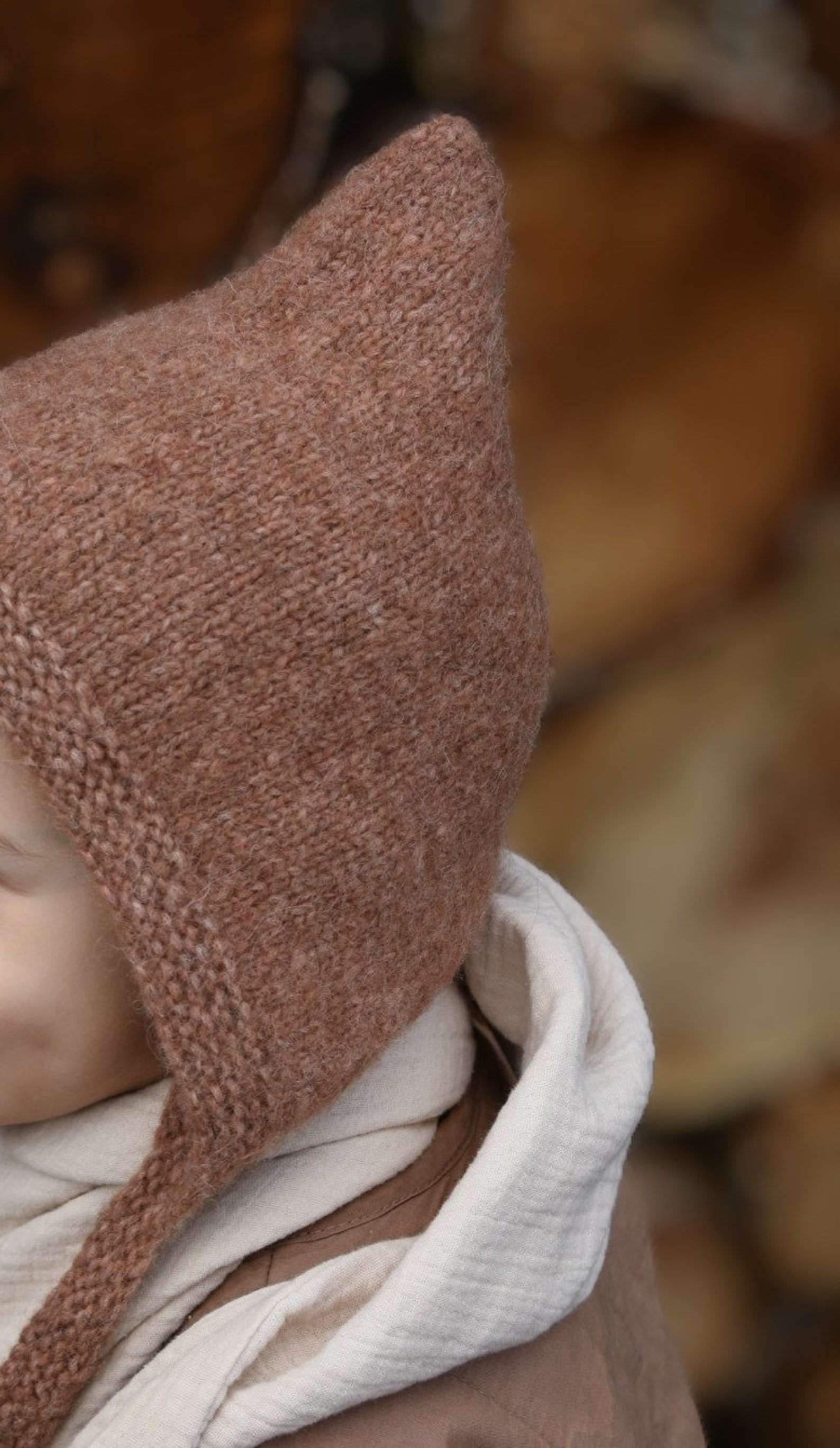 Baby Bonnet Hat Pixie,pointed Beanie With Strings,wool Pixie Hat,boy ...