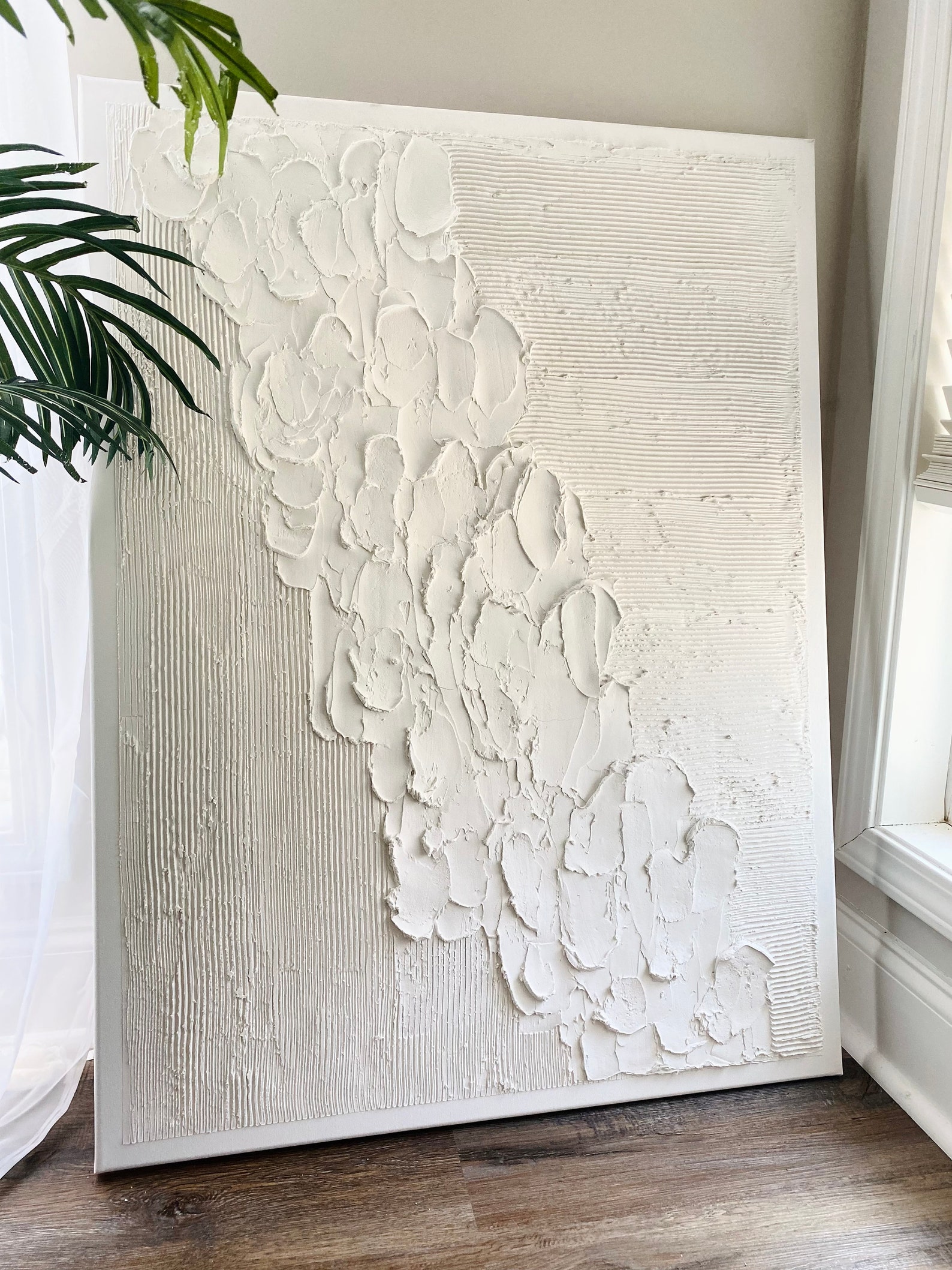 30x40 Large Textured Wall Art Beige and White Textured - Etsy