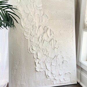 30x40 Large Textured Wall Art, Beige and White Textured Painting, Arches Plaster Art ...
