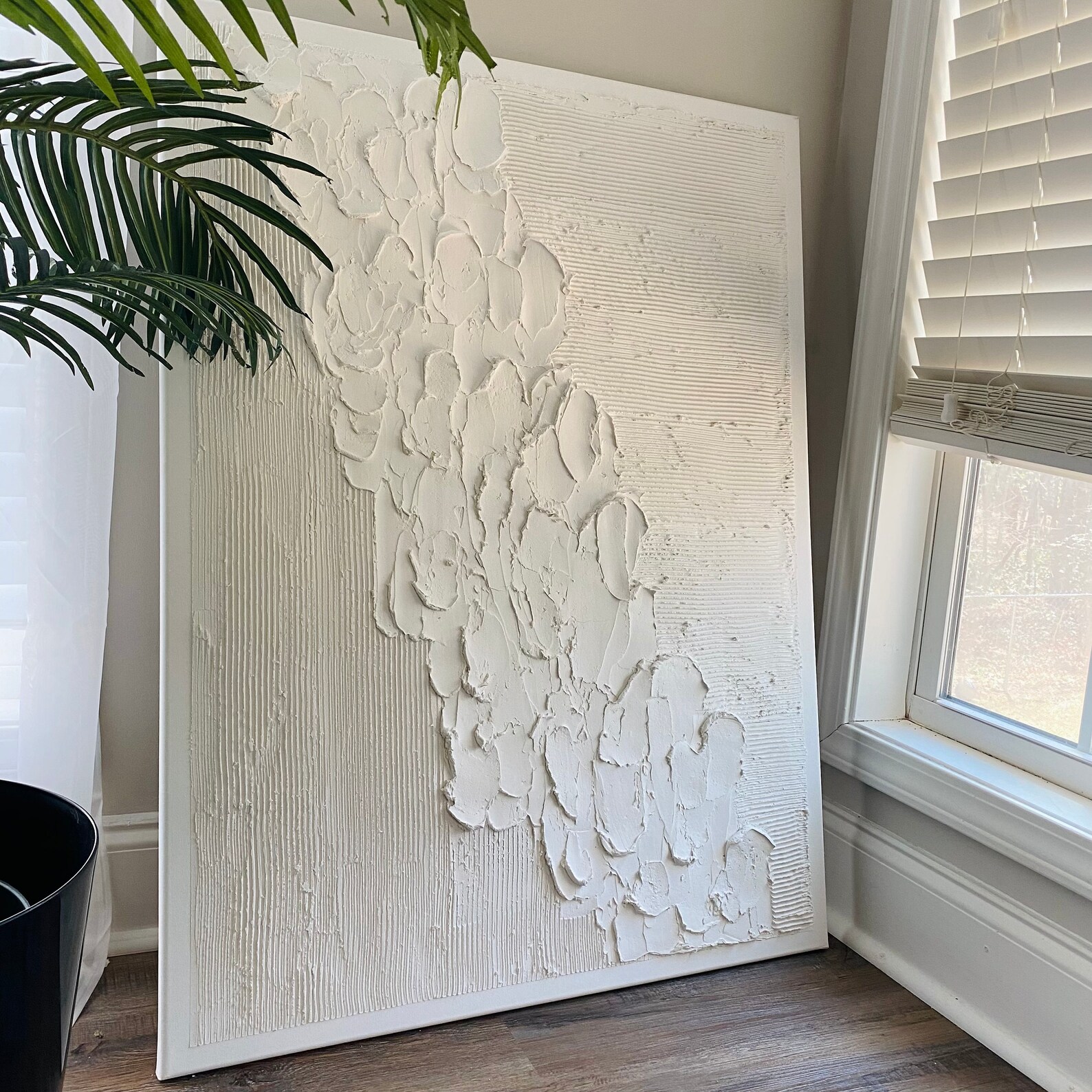 30x40 Large Textured Wall Art Beige and White Textured - Etsy