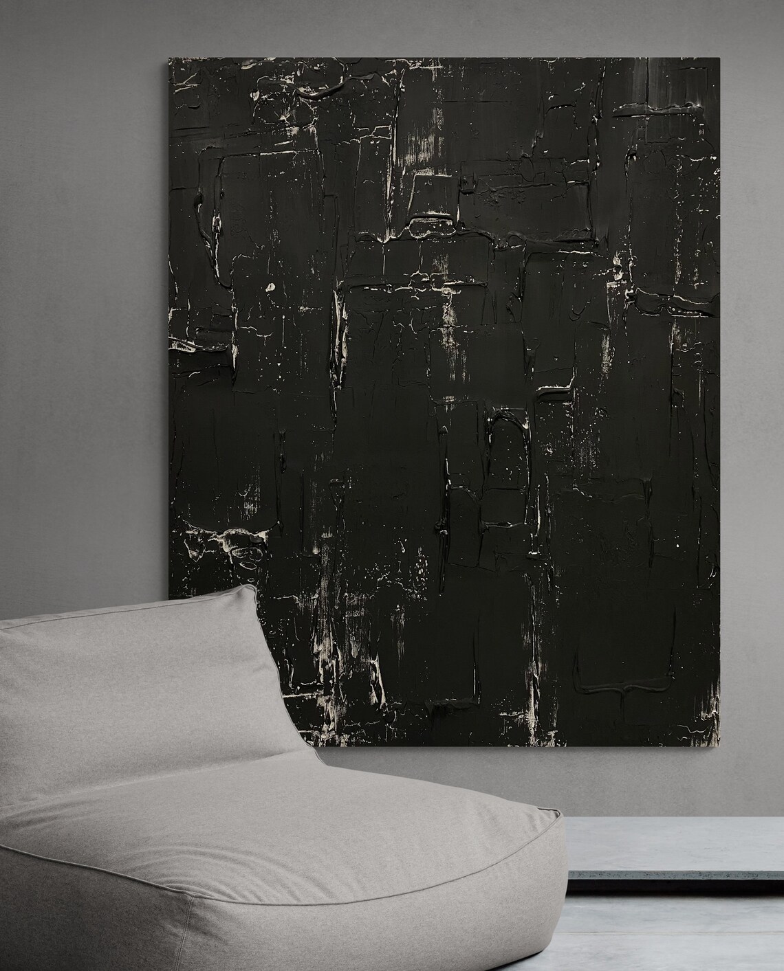 Minimalist Abstract Wall Art Painting 3D Spackle Wall Art | Etsy