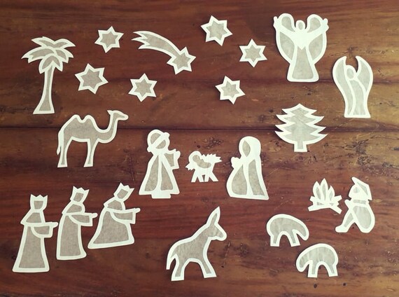 Nativity Scene Craft DIY Template Printable Christmas | Etsy