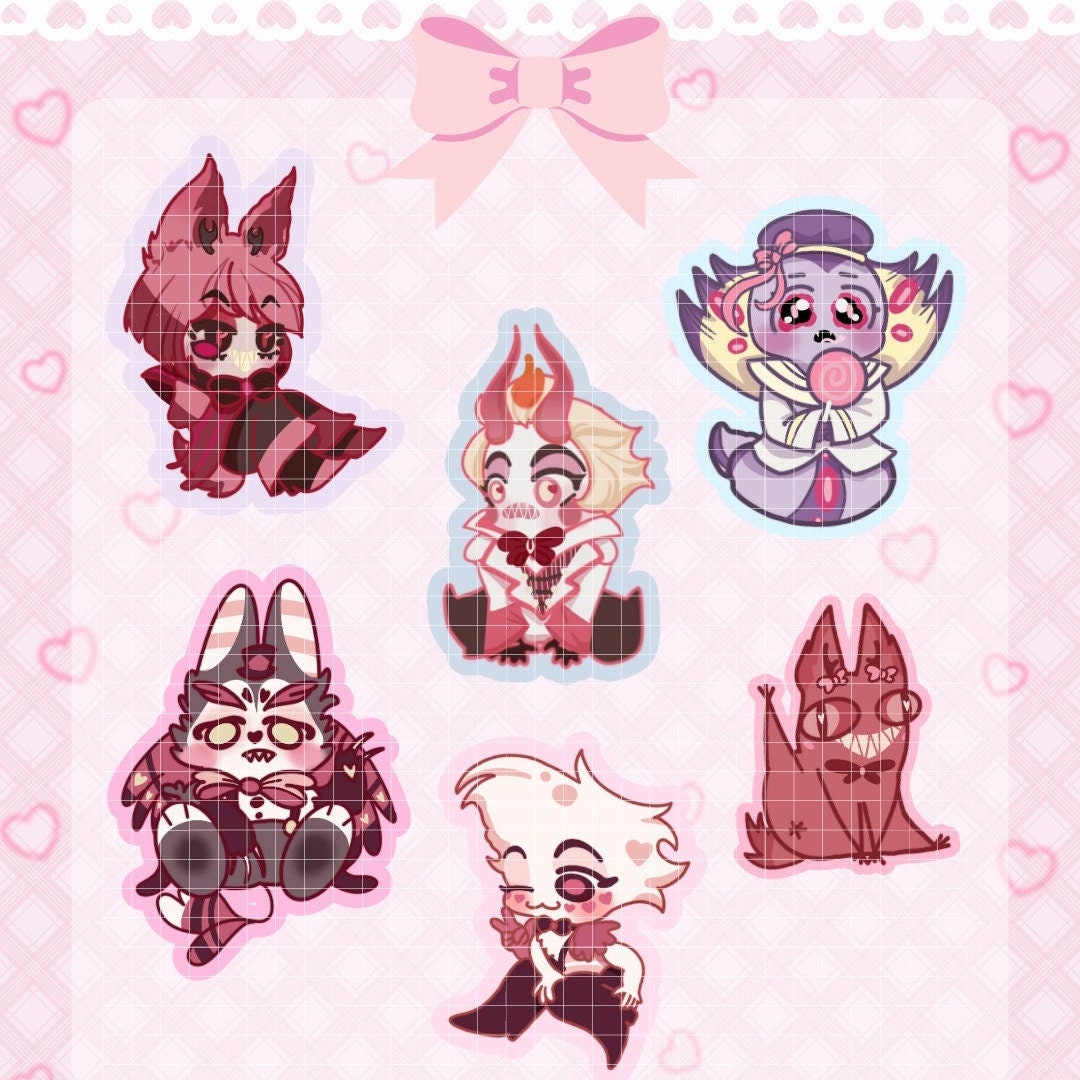 Hazbin Hotel Stickers L Alastor / Lucifer / Angel Dust / Husk / Sir ...