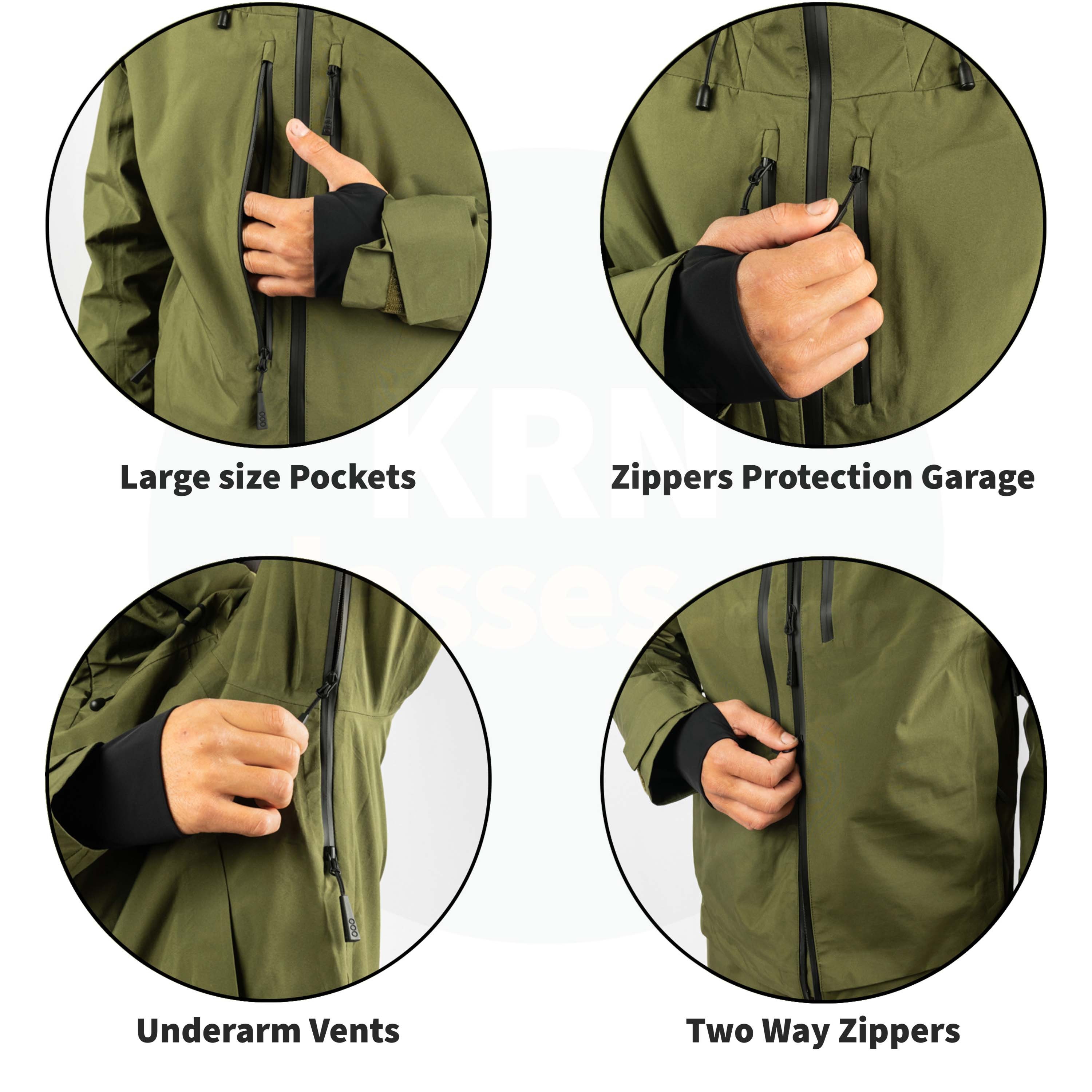 ECOON ECOEXPLORER Ski Jacket Men Khaki 100% Recycled Fabric - Etsy