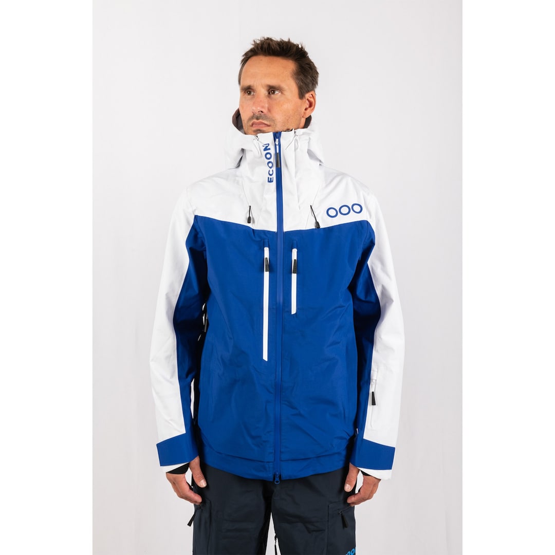 ECOON ECOEXPLORER Ski Jacket Men Blue/white 100% Recycled Fabric - Etsy