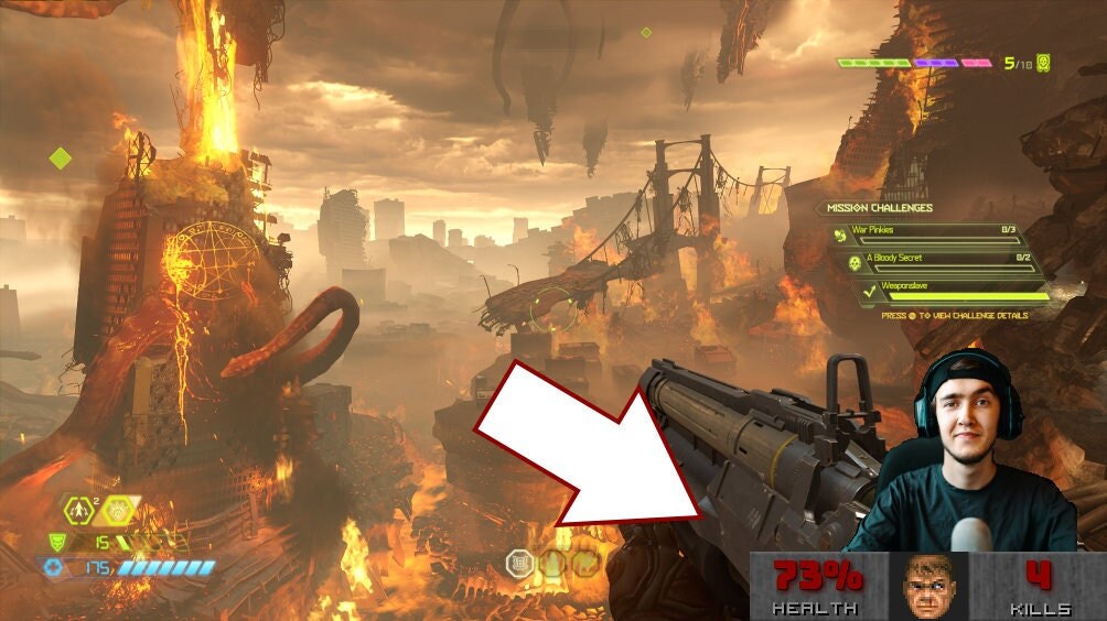 Doom FPS Stream Boss Overlay for Twitch / Youtube / Kick - Etsy