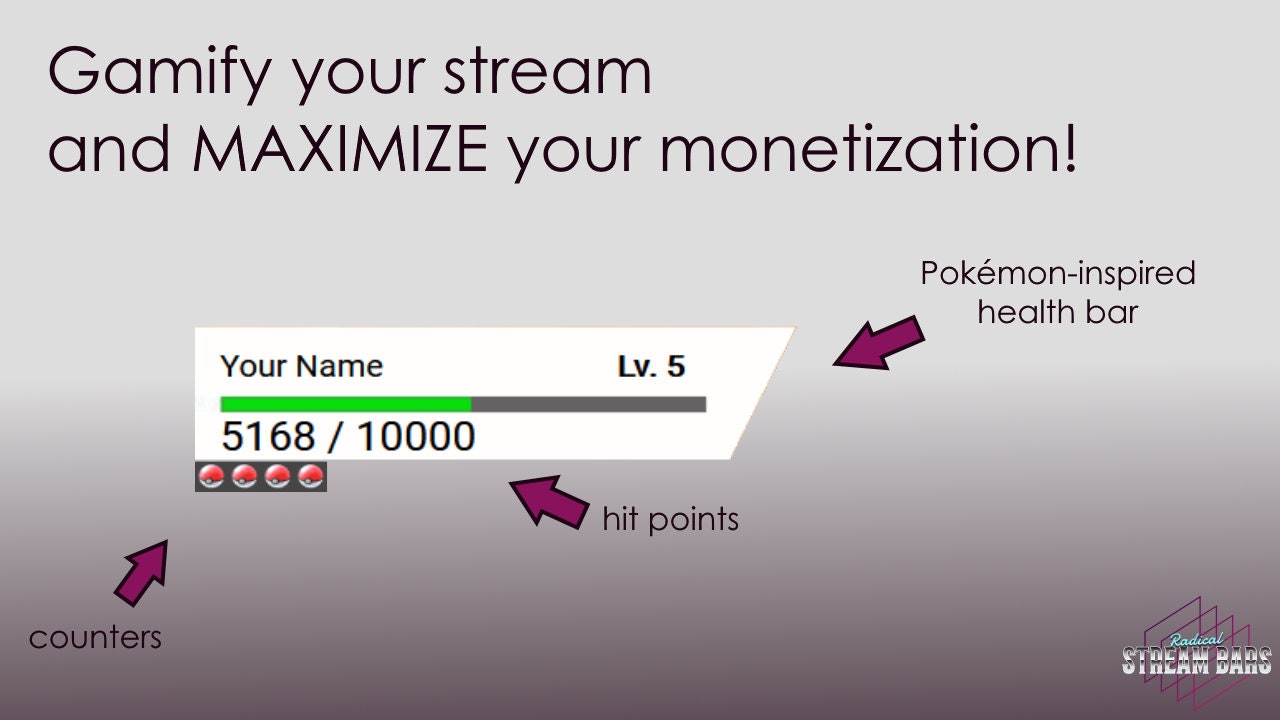 Pokémon Stream Boss Overlay for Twitch / Youtube / Kick - Etsy