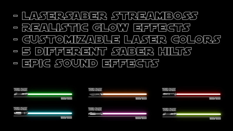 STAR WARS Lightsaber Stream Boss Overlay for Twitch / Youtube / Kick - Etsy