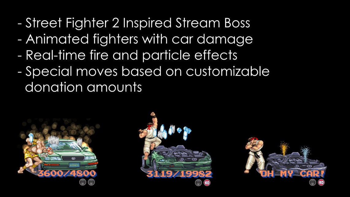 Street Fighter 2 Stream Boss Overlay for Twitch / Youtube / Kick - Etsy