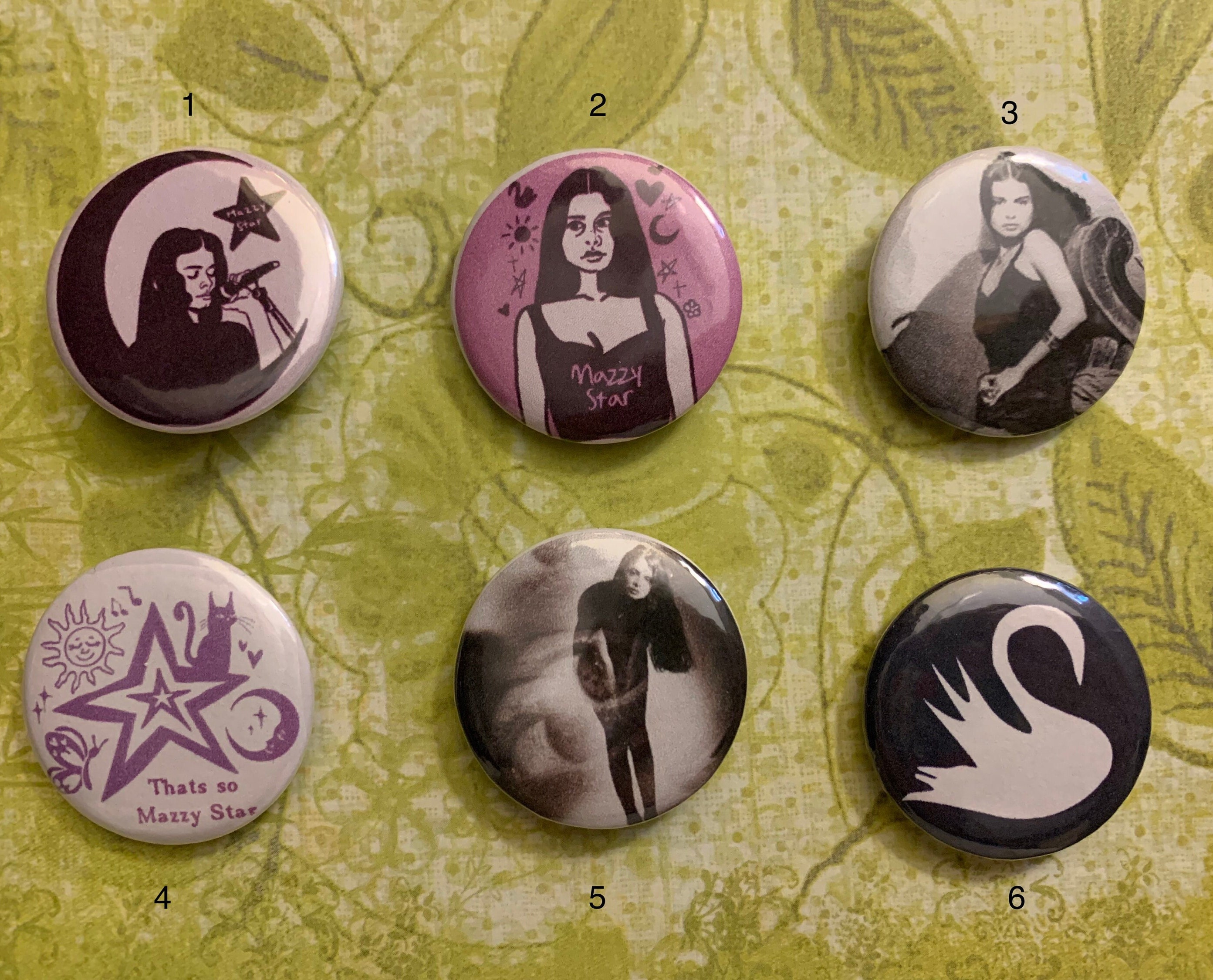 Mazzy Star Pinback Buttons - Etsy