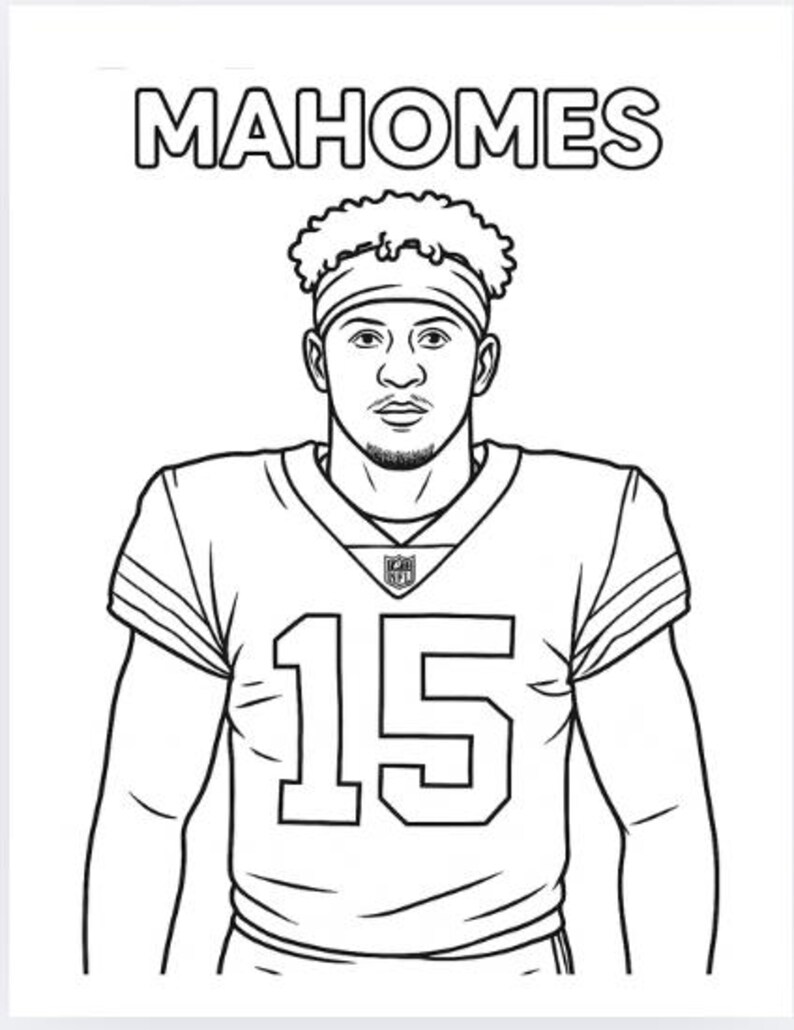 Mahomes Coloring Sheet - Etsy