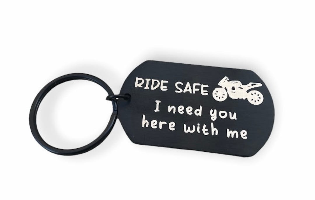 Ride Safe Motorcycle Keychain, Gift for Him, Gift for Her, Father's Day ...