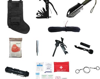 Prefilled Tactical Stocking, Survival Kit Stocking, Tactical Stocking ...