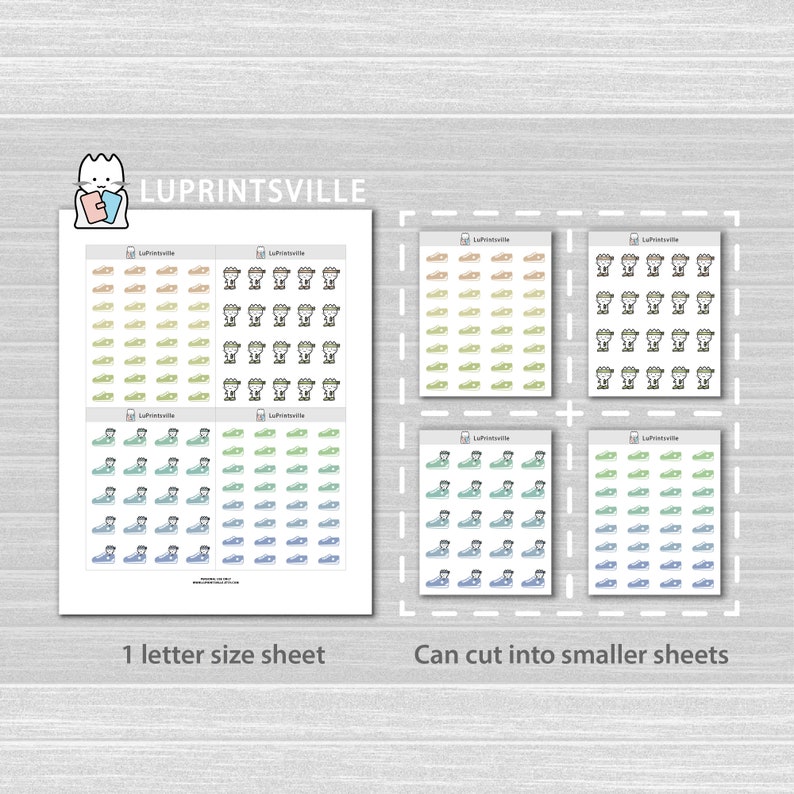 Cardio Workout Printable Planner Stickers | Cardio Planner Stickers ...