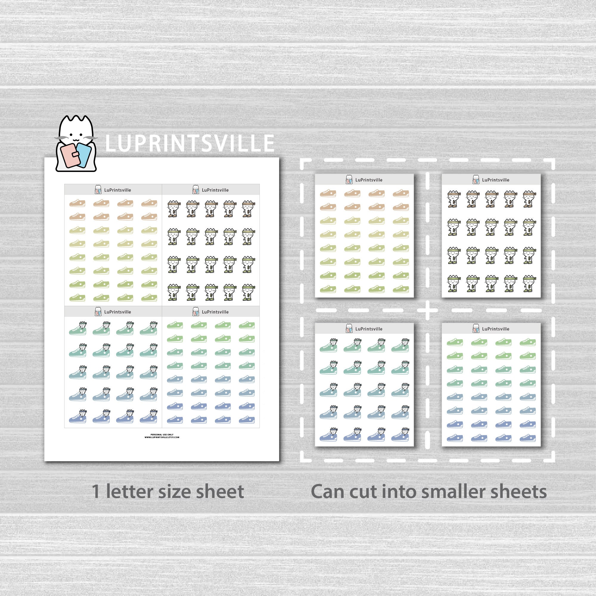 Cardio Workout Printable Planner Stickers | Cardio Planner Stickers ...