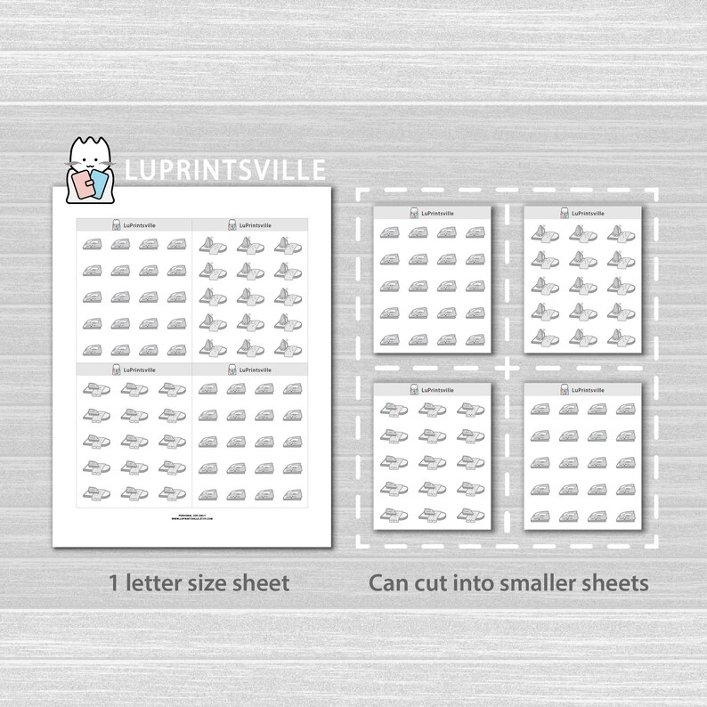 Ironing Printable Planner Stickers Iron Planner Stickers Bullet Journal ...