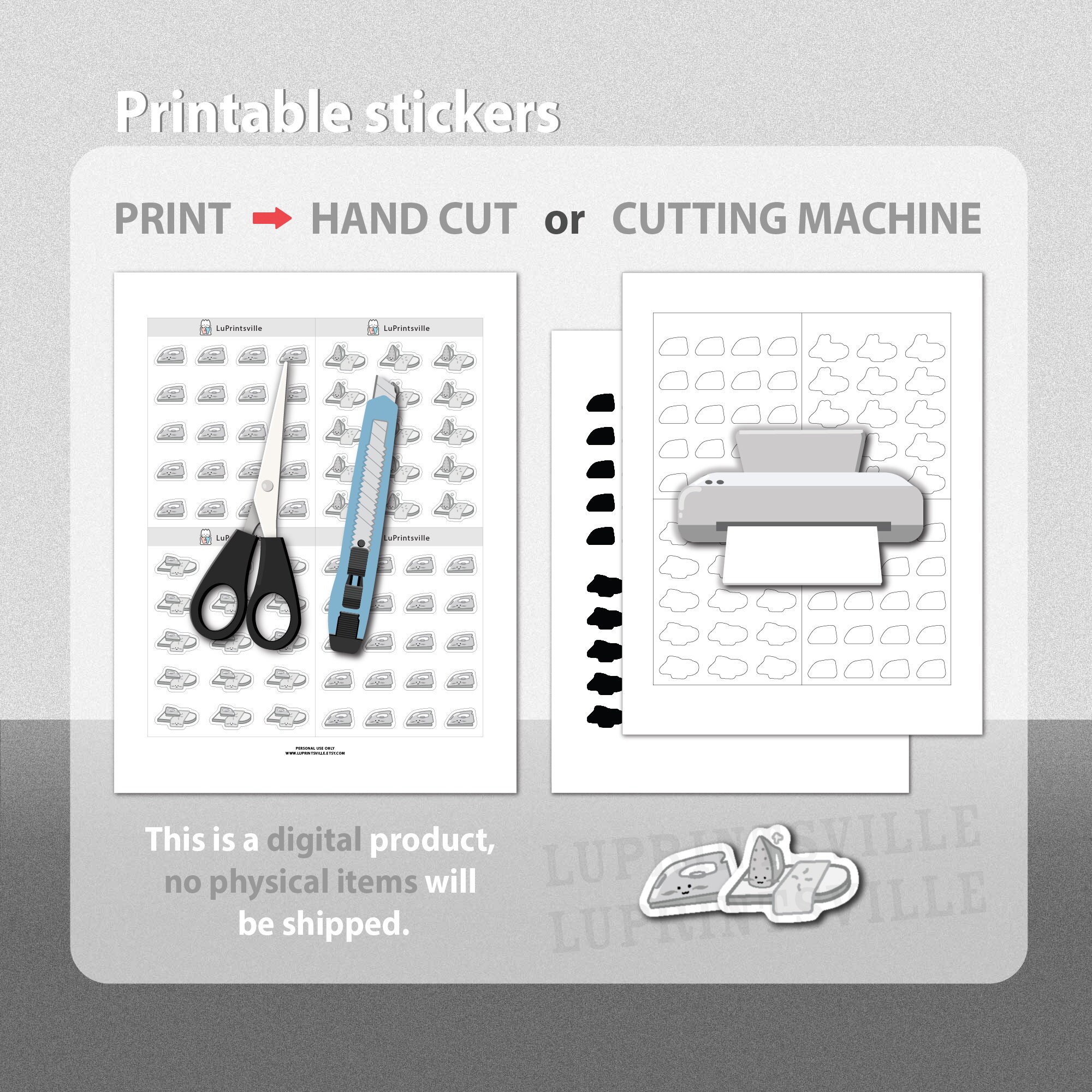 Ironing Printable Planner Stickers | Iron Planner Stickers | Bullet ...