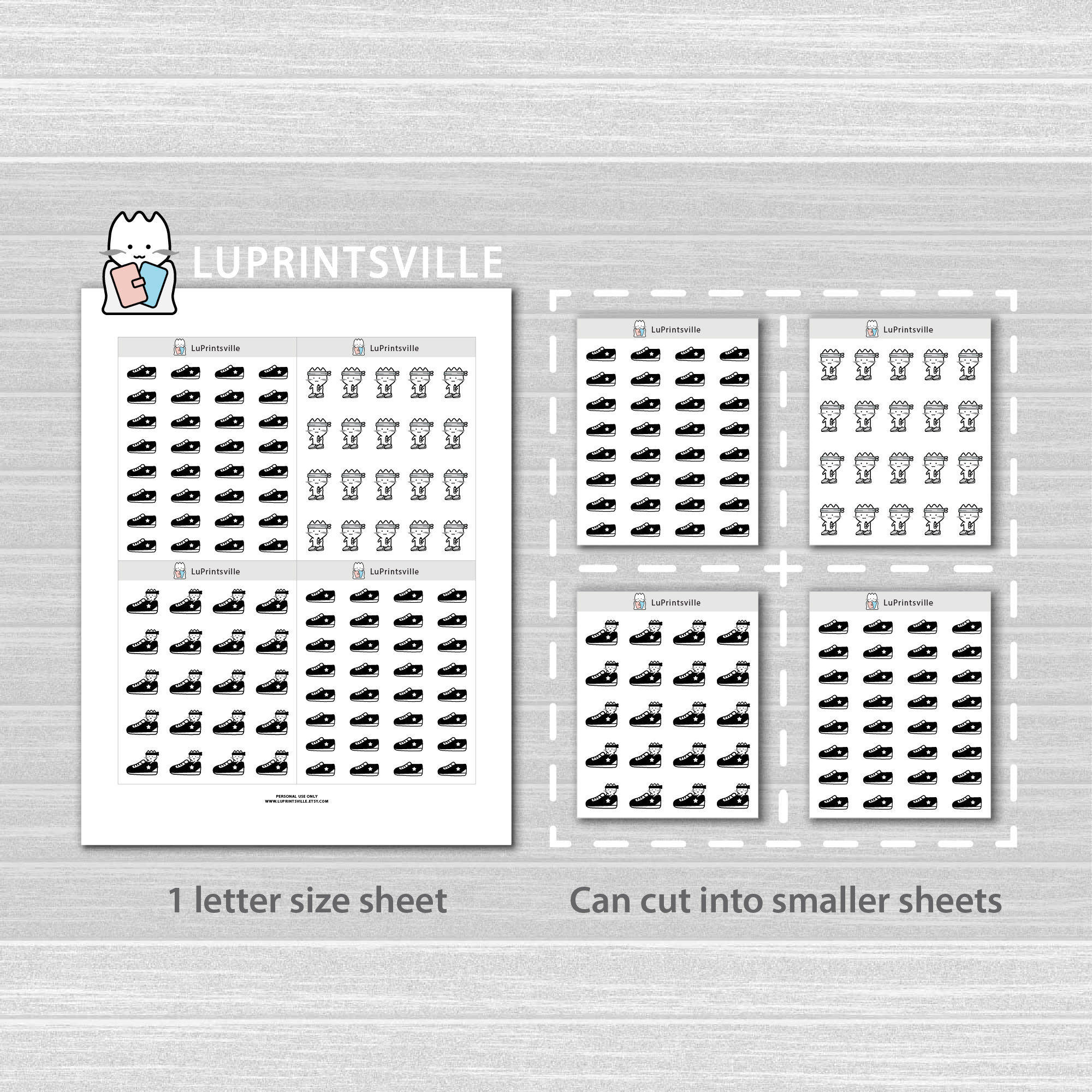 Cardio Workout Printable Planner Stickers | Exercise Planner Stickers ...