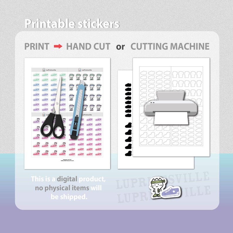 Cardio Workout Printable Planner Stickers | Cardio Planner Stickers ...