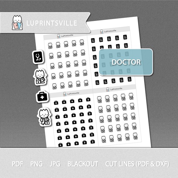 Doctor Printable Planner Stickers Health Examination Planner | Etsy