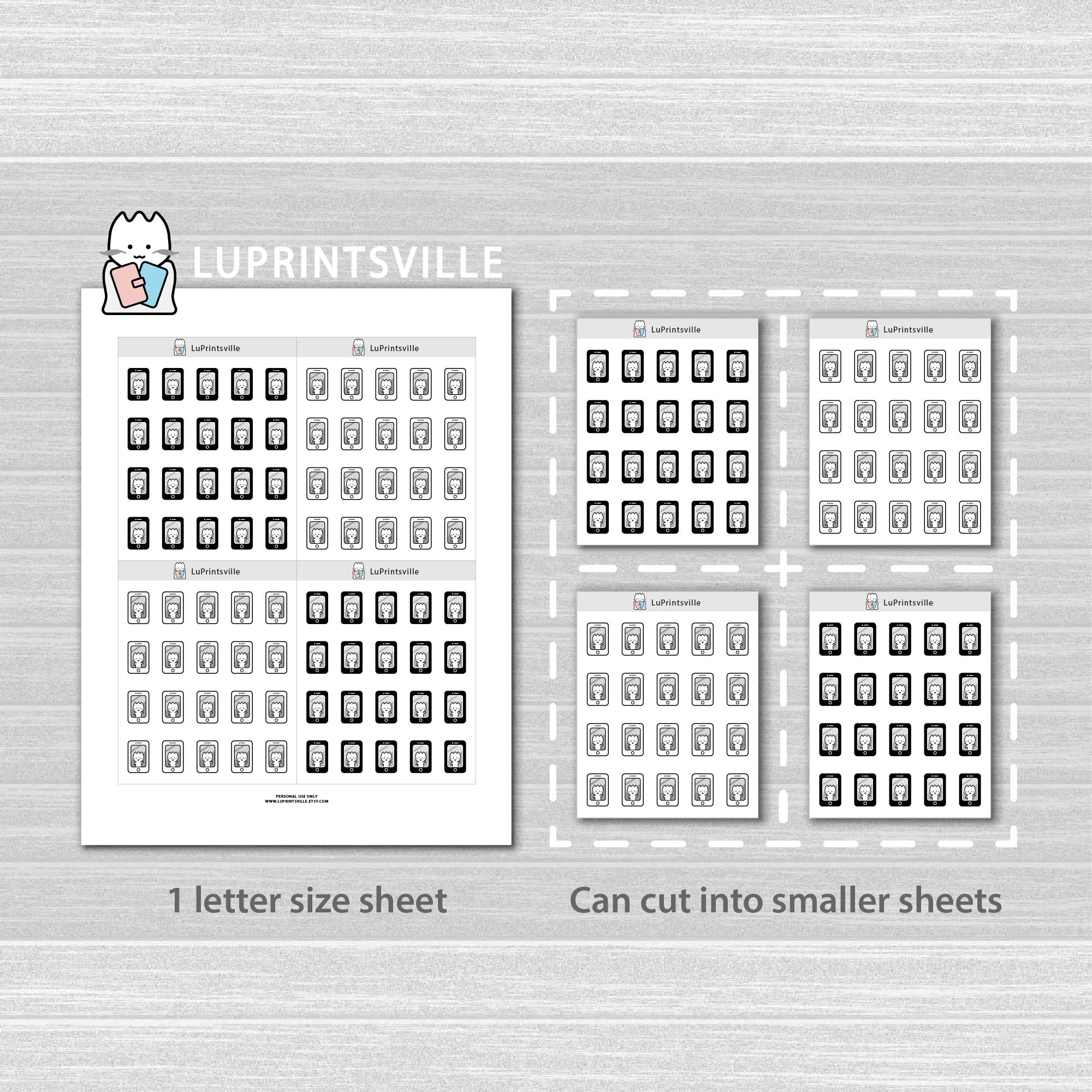 Video Call Printable Planner Stickers | Facetime Planner Stickers ...