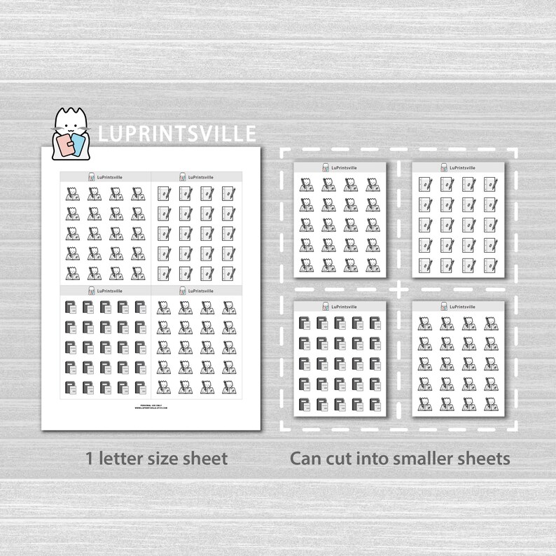 Homework Printable Planner Stickers School Work Planner Stickers Bullet ...