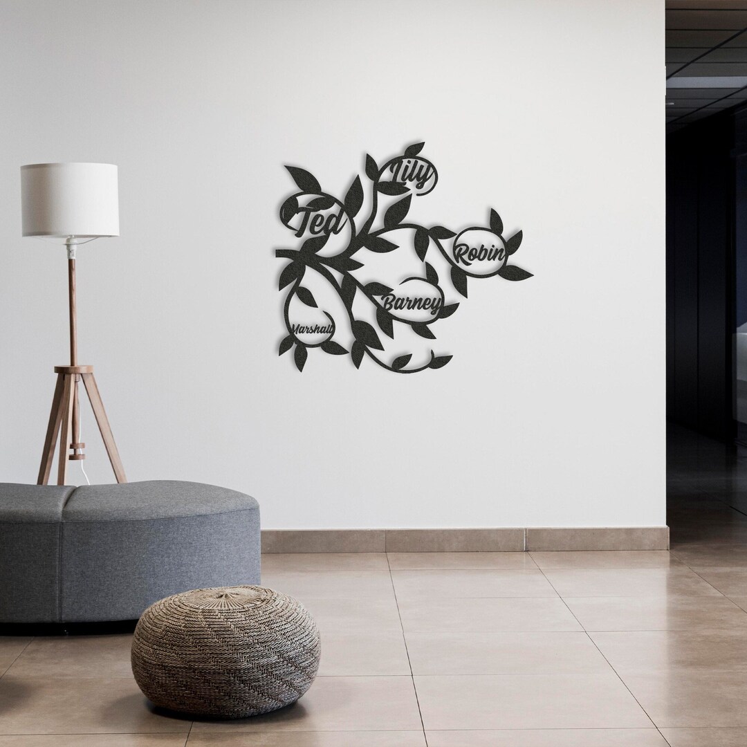 Family Tree Metal Wall Decor Tree Wall Art Family Decor - Etsy