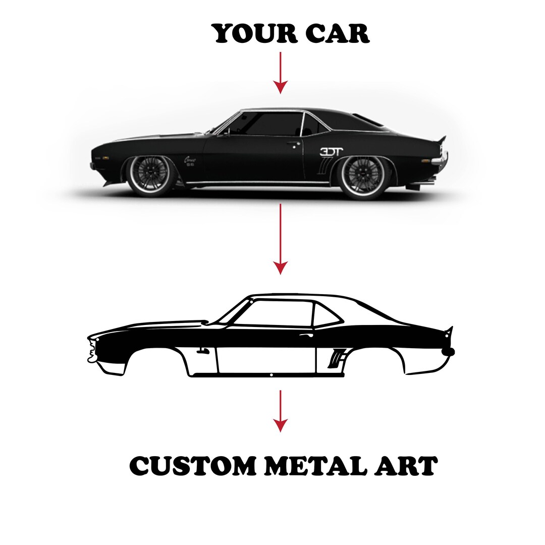 Custom Car Metal Silhouette Wall Art Your Own Car Wall Decor - Etsy