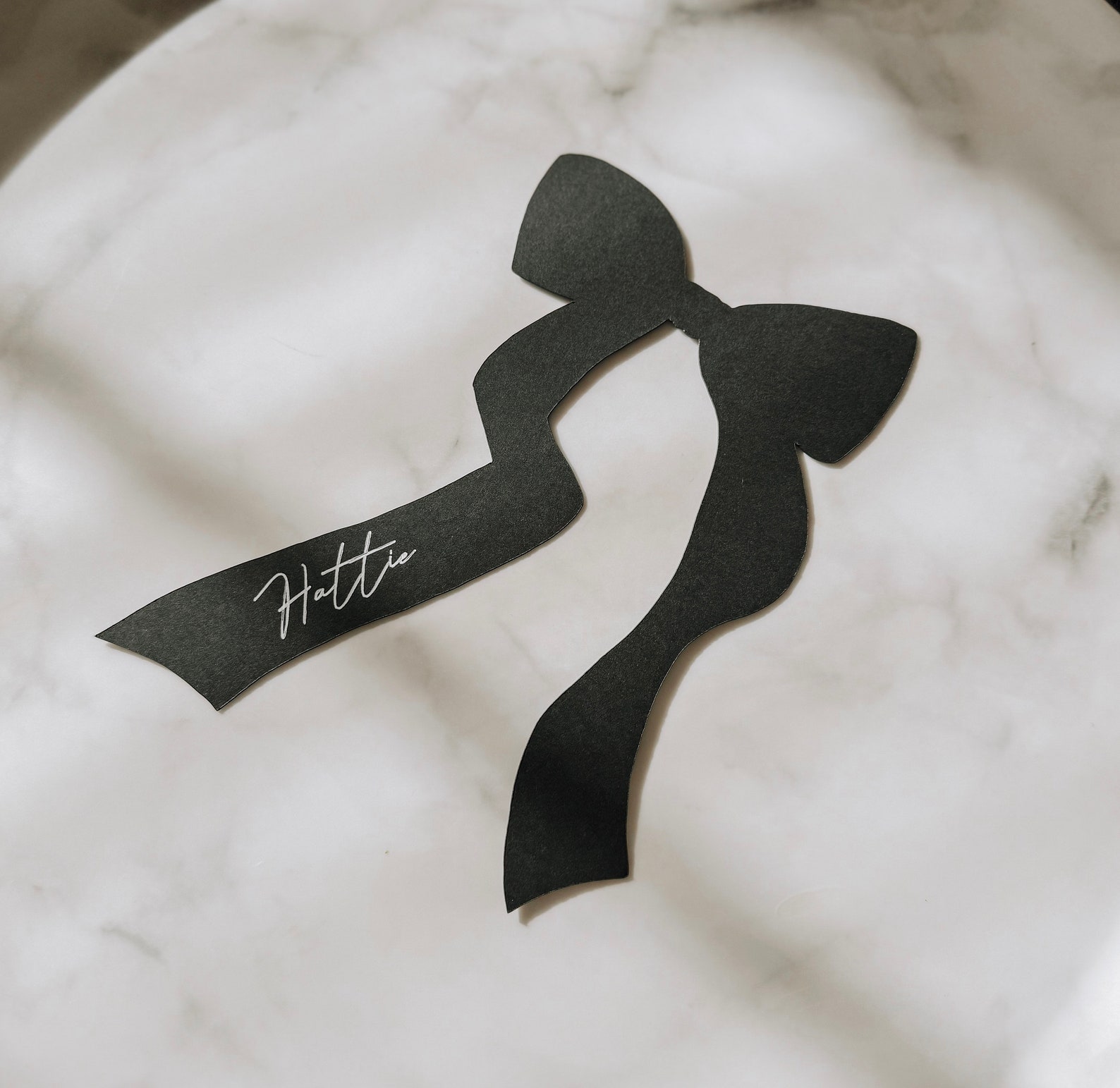 Wedding Bow Shape Place Names, Wedding Stationery, Wedding Details ...