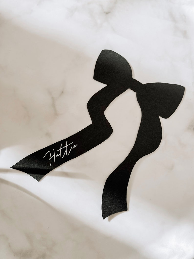 Wedding Bow Shape Place Names, Wedding Stationery, Wedding Details ...