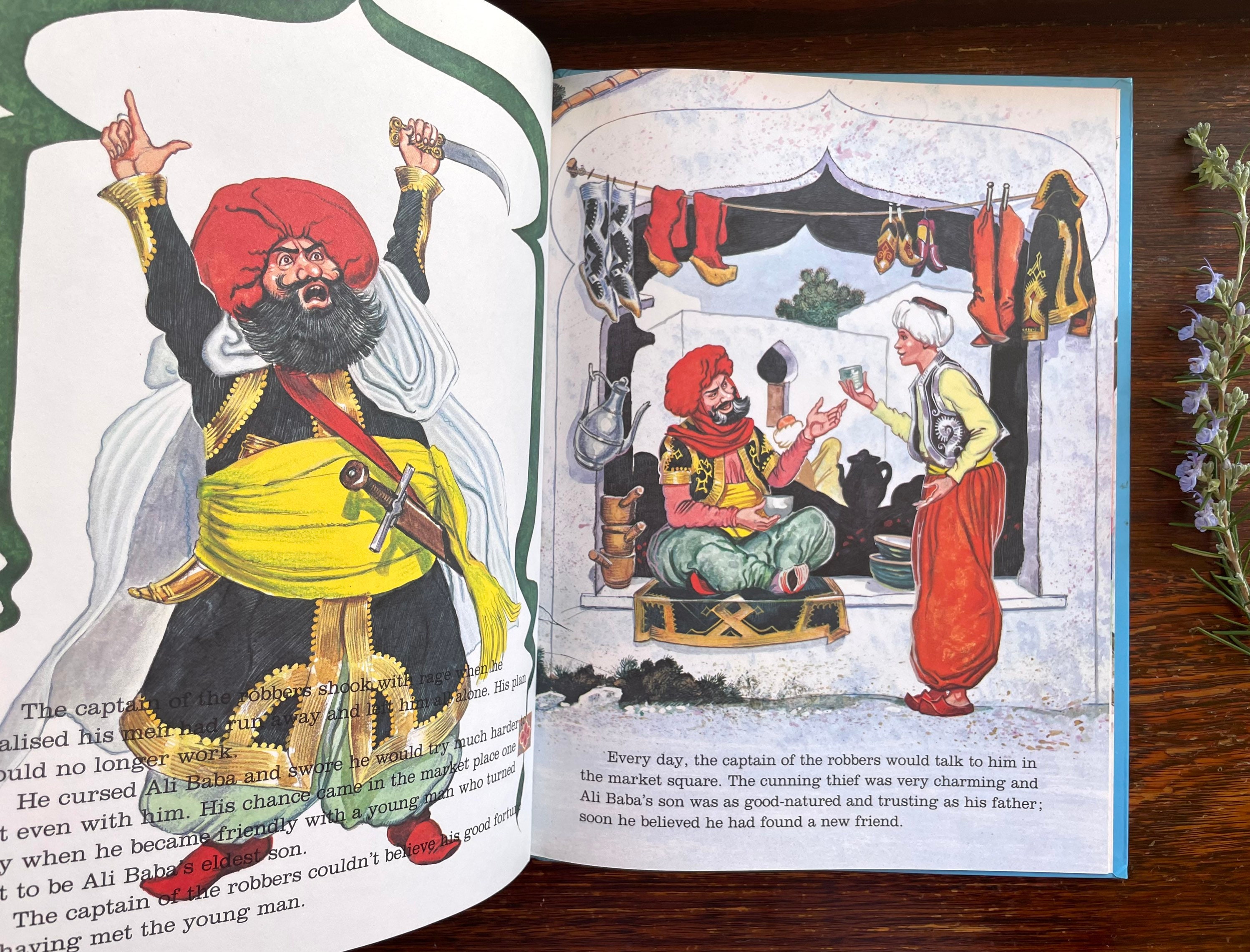 Ali Baba and the Forty Thieves Award Hardcover 1989, Retold by Jane ...