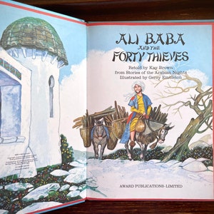Ali Baba and the Forty Thieves Award Hardcover 1989, Retold by Jane ...