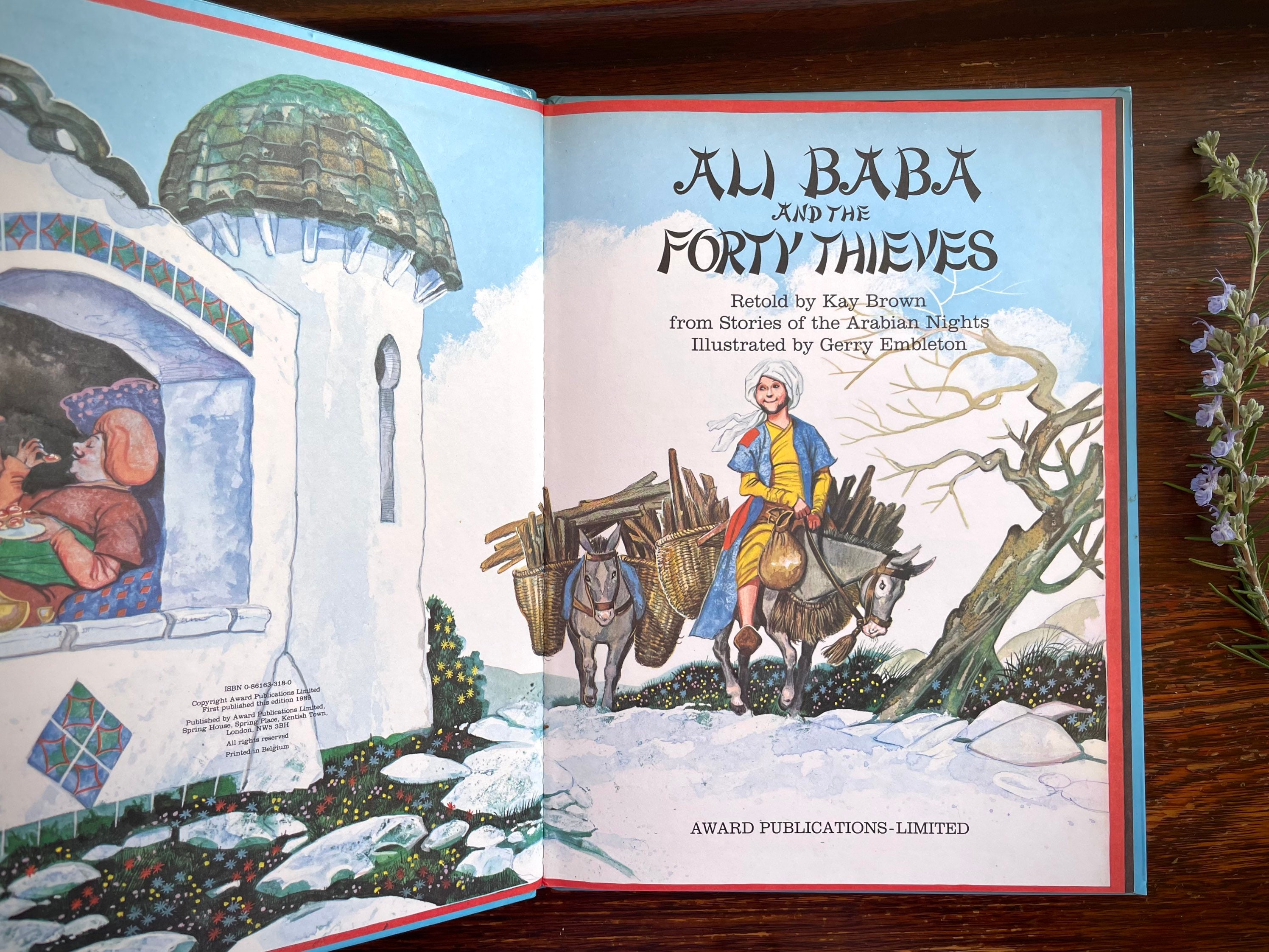 Ali Baba and the Forty Thieves Award Hardcover 1989, Retold by Jane ...