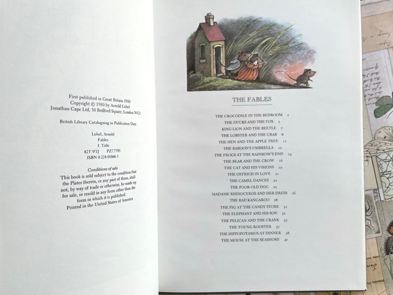 Fables | by Arnold Lobel, 1980 Illustrated Hardcover, Caldecott Medal ...