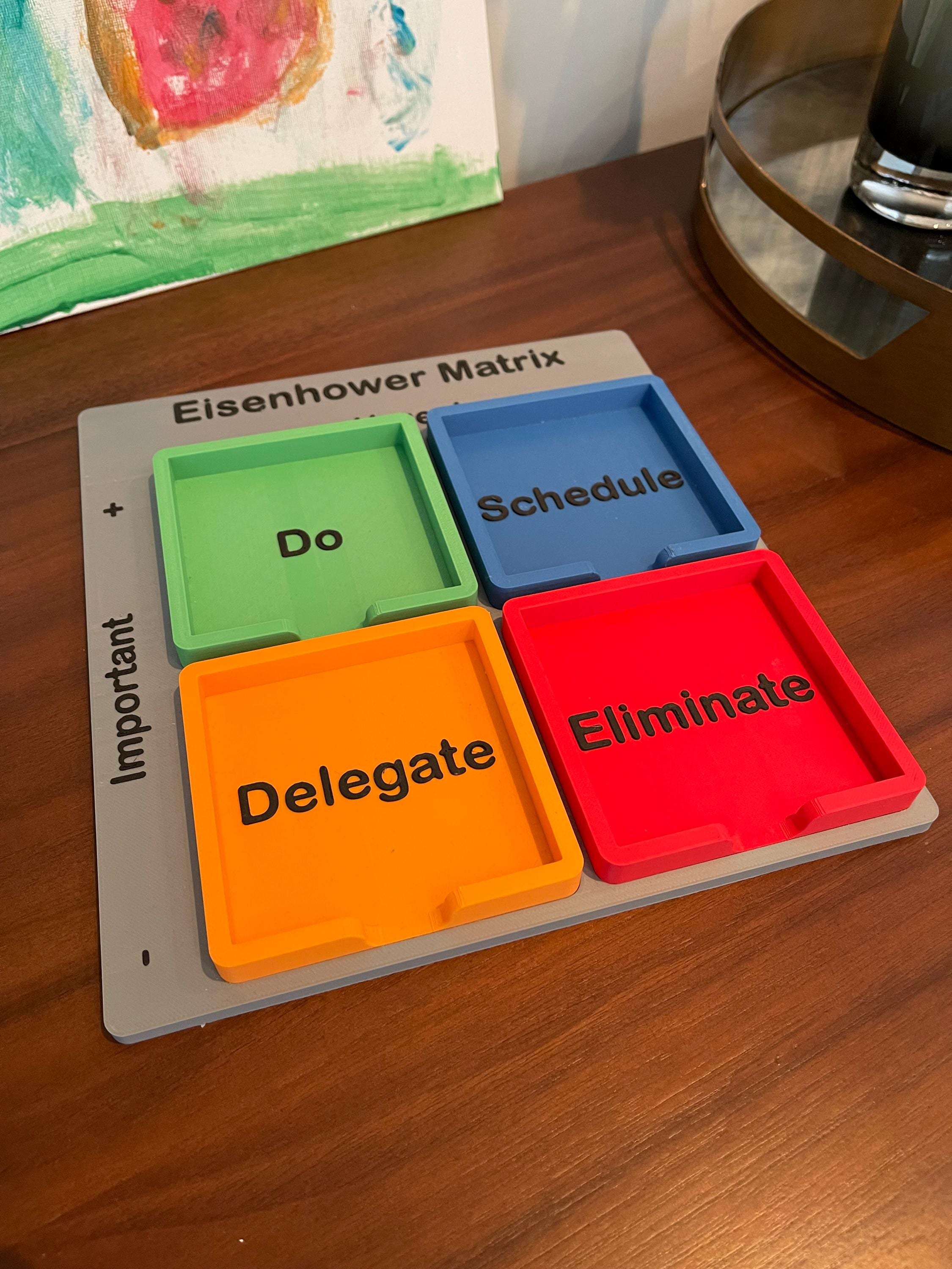 3d-printed Eisenhower Matrix: Desk Organizer for 3x3 Post-it Notes - Etsy