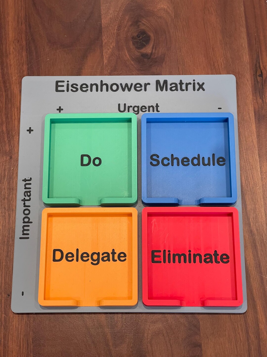 Eisenhower Matrix Desk Organizer: 3d-printed Task Priority Tray - Etsy
