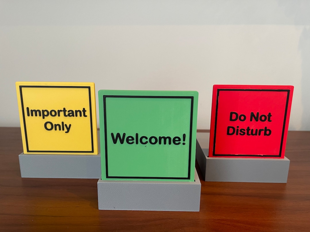 Workplace Productivity Desktop Status Sign - Do Not Disturb, Important ...